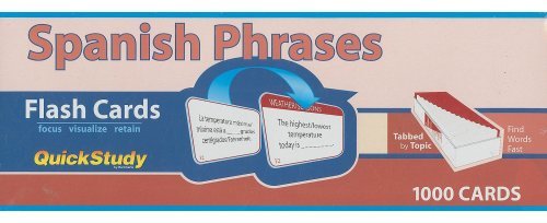 Spanish Phrases Flash Cards (1000 cards): a QuickStudy Reference Tool ...