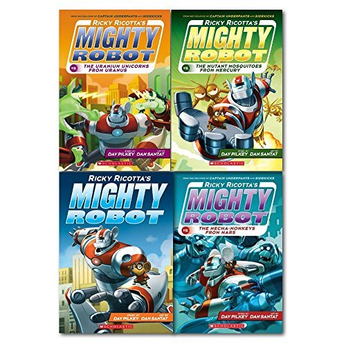 Ricky Ricotta s Mighty Robot Collection 4 Books Set, by Dav Pilkey ...