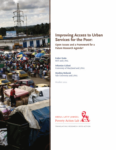 Improving Access to Urban Services for the Poor: Open Issues and a ...