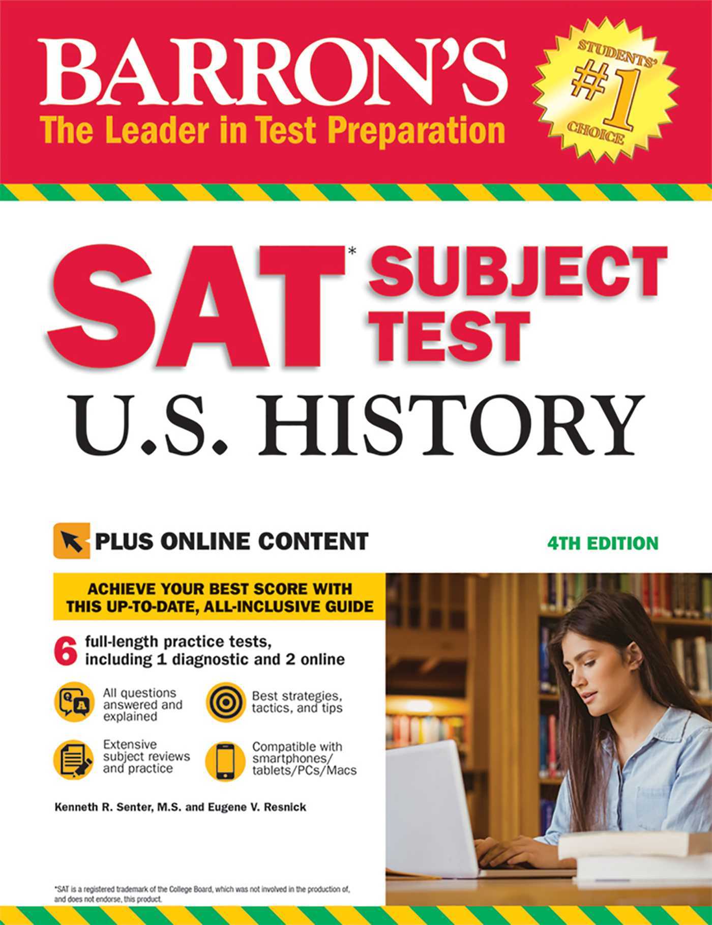 SAT Subject Test U.S. History with Online Tests by Kenneth R. Senter ...