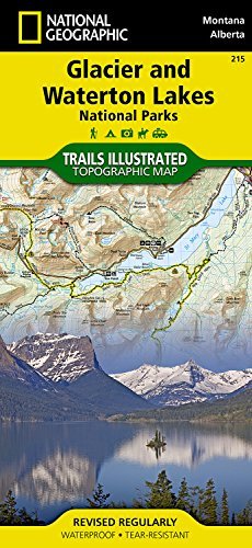 Glacier and Waterton Lakes National Parks Map by National Geographic ...