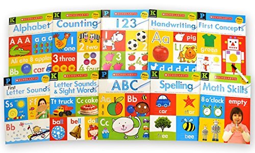 Scholastic Wipe Clean Workbooks for Prekindergarten (Pre-K) and ...