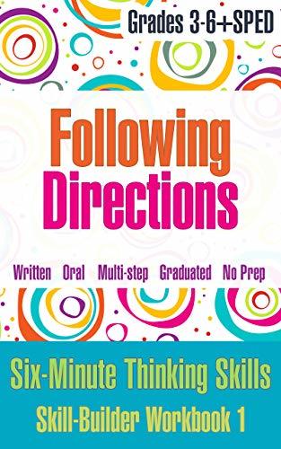 Following Directions (Grades 3-6 + SPED): Six-Minute Thinking Skills by ...