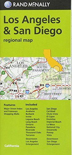 Rand McNally Los Angeles & San Diego, California Regional Map by Rand ...