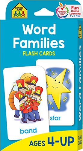 School Zone - Word Families Flash Cards - Ages 4 and Up, Preschool ...