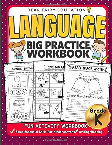 Language Big Practice Workbook, Activity Book for Kindergarten: Basic ...