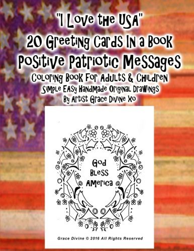 I Love the USA 20 Greeting Cards In a Book Positive Patriotic Messages ...