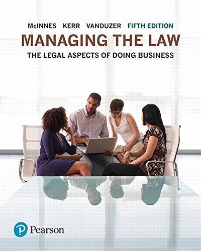 Managing the Law: The Legal Aspects of Doing Business by Mitchell ...