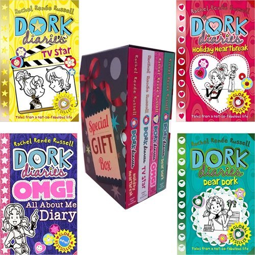 Dork Diaries Series Rachel Renee Russell Collection Special Gift Box 4 ...