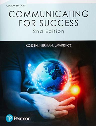 Communicating for Success (Pearson Original Edition) by Chris Kossen ...