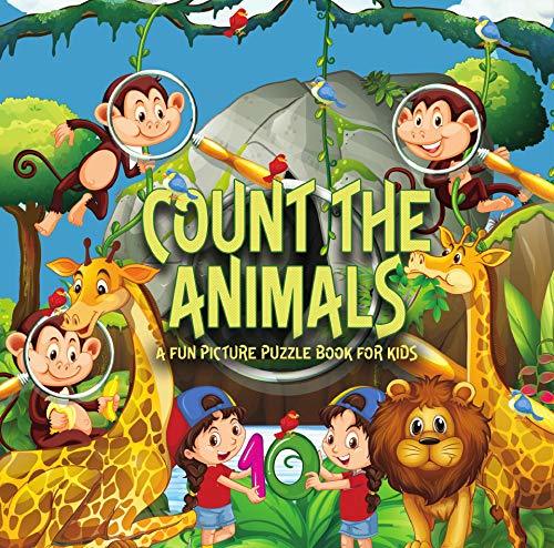 Count The Animals: A Fun Picture Puzzle Book For 2-5 Year Olds by ...