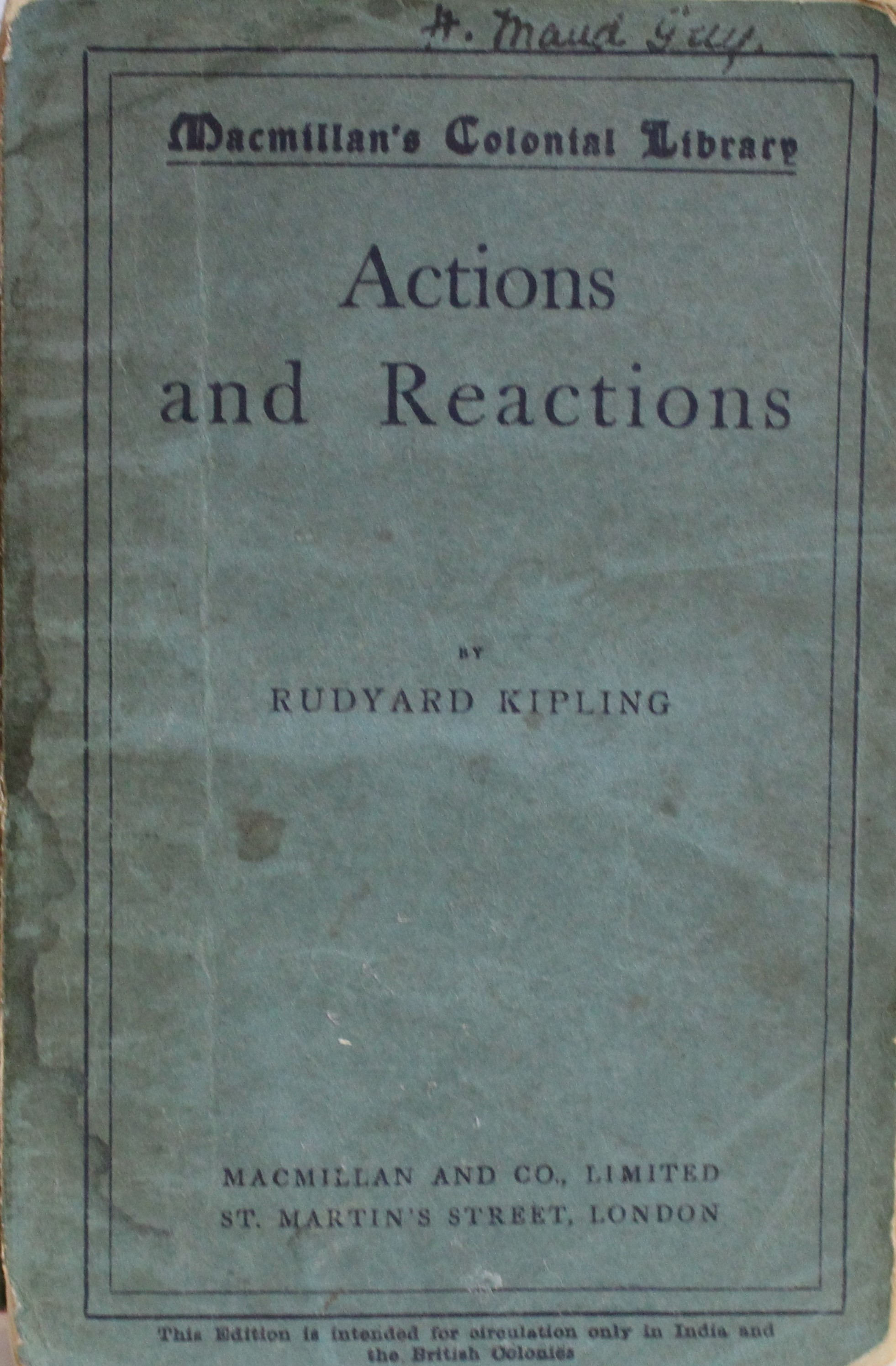 Actions and Reactions by Rudyard Kipling | Goodreads
