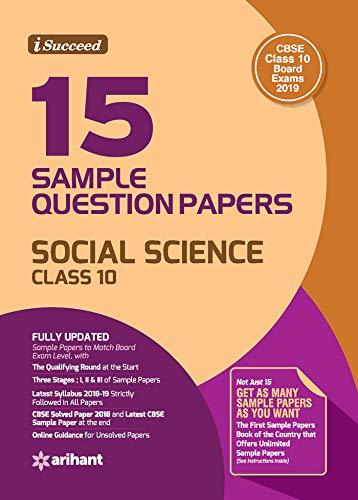 15 Sample Question Papers Social Science Class 10 by Arihant Expert ...