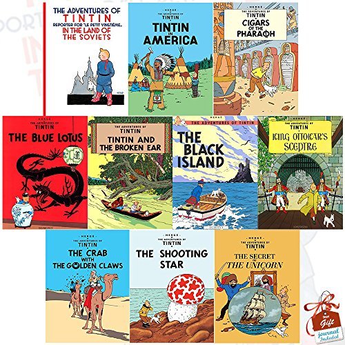 The Adventures of Tintin Series 1 to 2 : 10 book Collection Set inc ...