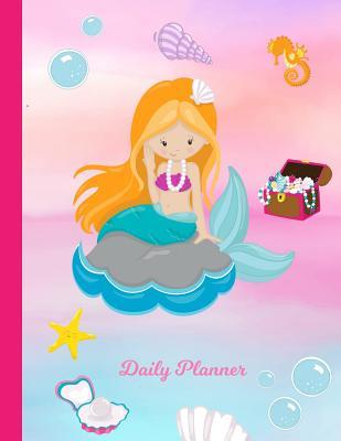 Daily Planner: 2019 - 2020 Mermaid Keyla Yearly Planner Pink & Blue ...