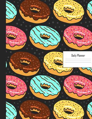 Daily Planner: 2019 - 2020 Donut Yearly Planner I Pink Brown & Blue ...