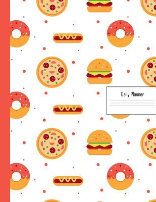 Daily Planner: 2019 - 2020 Donut Burger Pizza Hot Dog Yearly Planner I ...