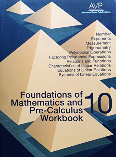 Foundations of Math and Precalculus 10 Workbook by Absolute Value ...