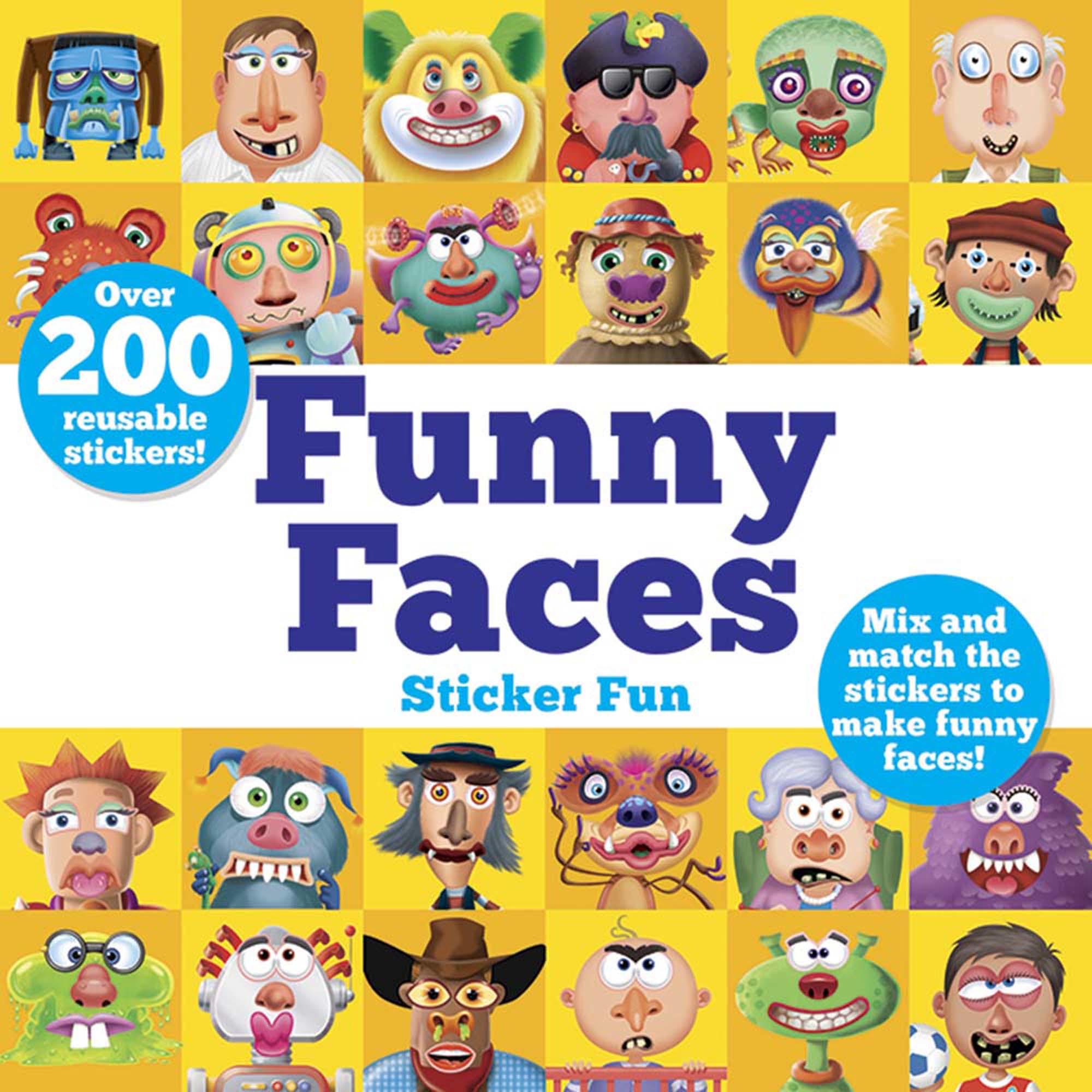 Funny Faces Sticker Fun: Mix and match the stickers to make funny faces ...