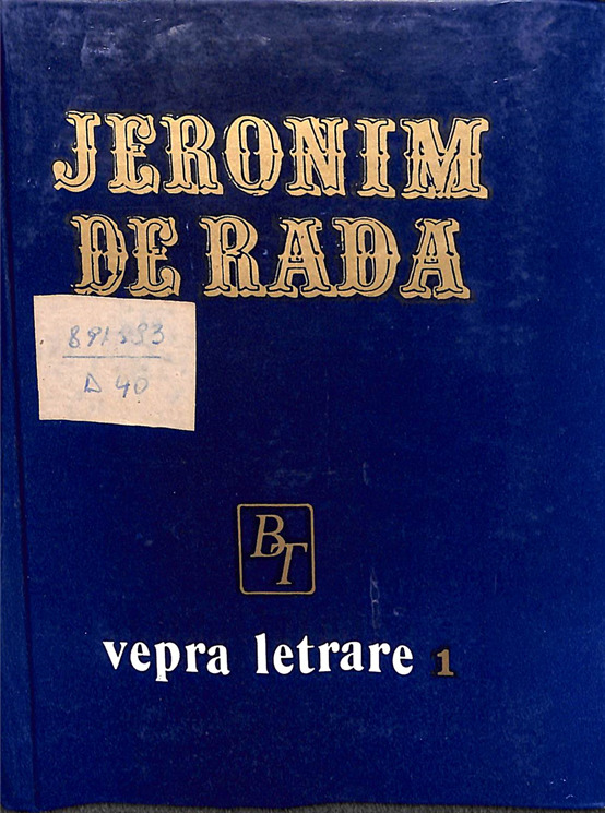 Vepra letrare 1 by Jeronim De Rada | Goodreads