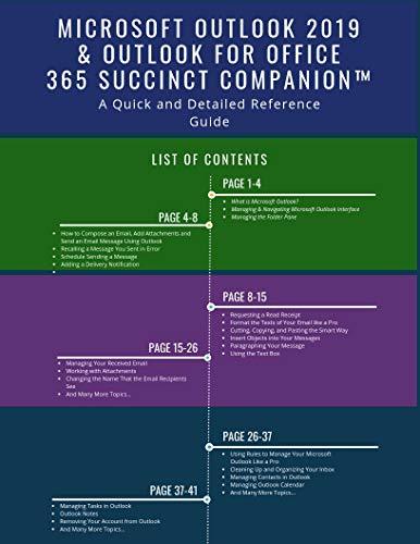 Microsoft Outlook 2019 & Outlook for Office 365 Succinct Companion™: A ...