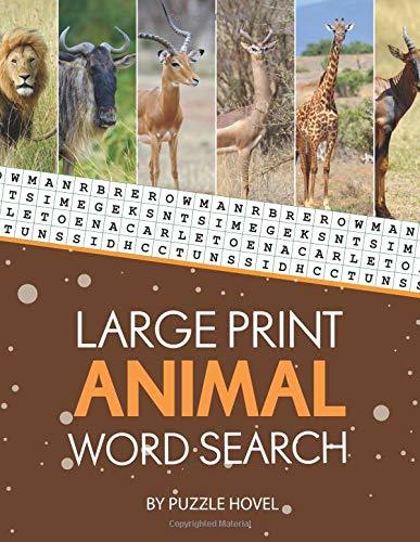 Large Print Animal Word Search: Large Print Word Search Puzzles for ...