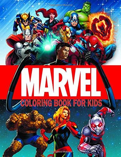 Marvel Coloring Book For Kids: MARVEL Super Heroes: Captain Marvel ...
