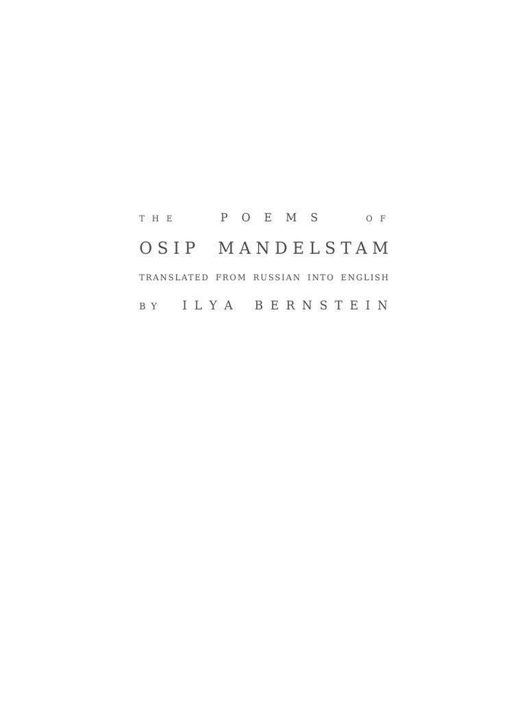 The Poems of Osip Mandelstam by Osip Mandelstam | Goodreads
