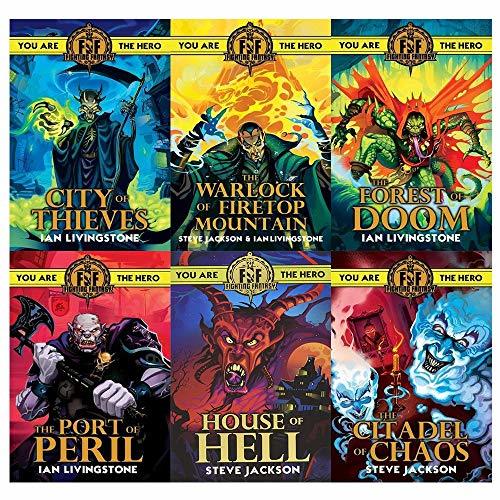Ian livingstone fighting fantasy series 1 and 2 :6 books collection set ...
