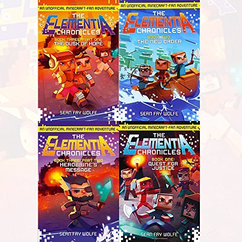 Minecraft Elementia Chronicles Collection 4 Books Set by Sean Fay Wolfe ...
