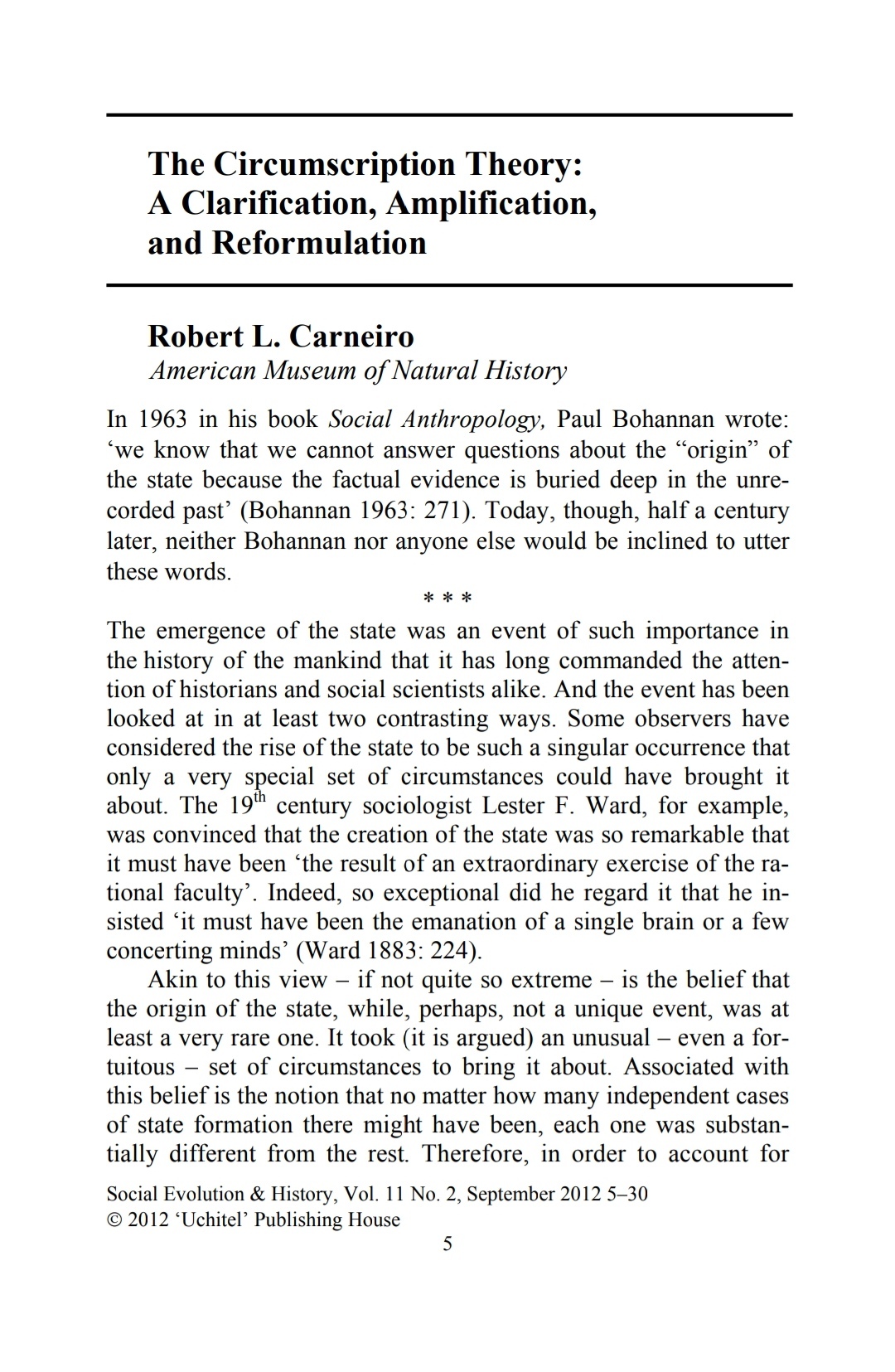 The circumpscription theory: a clarification, amplification and ...