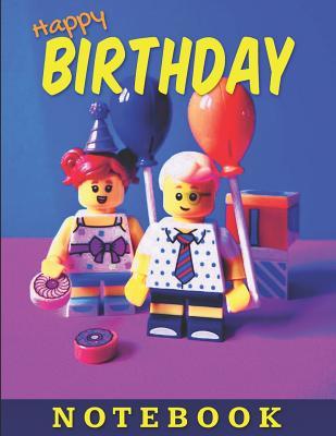 Happy Birthday Notebook: Blue Edition- 100 Pages, Half Lined, Half ...