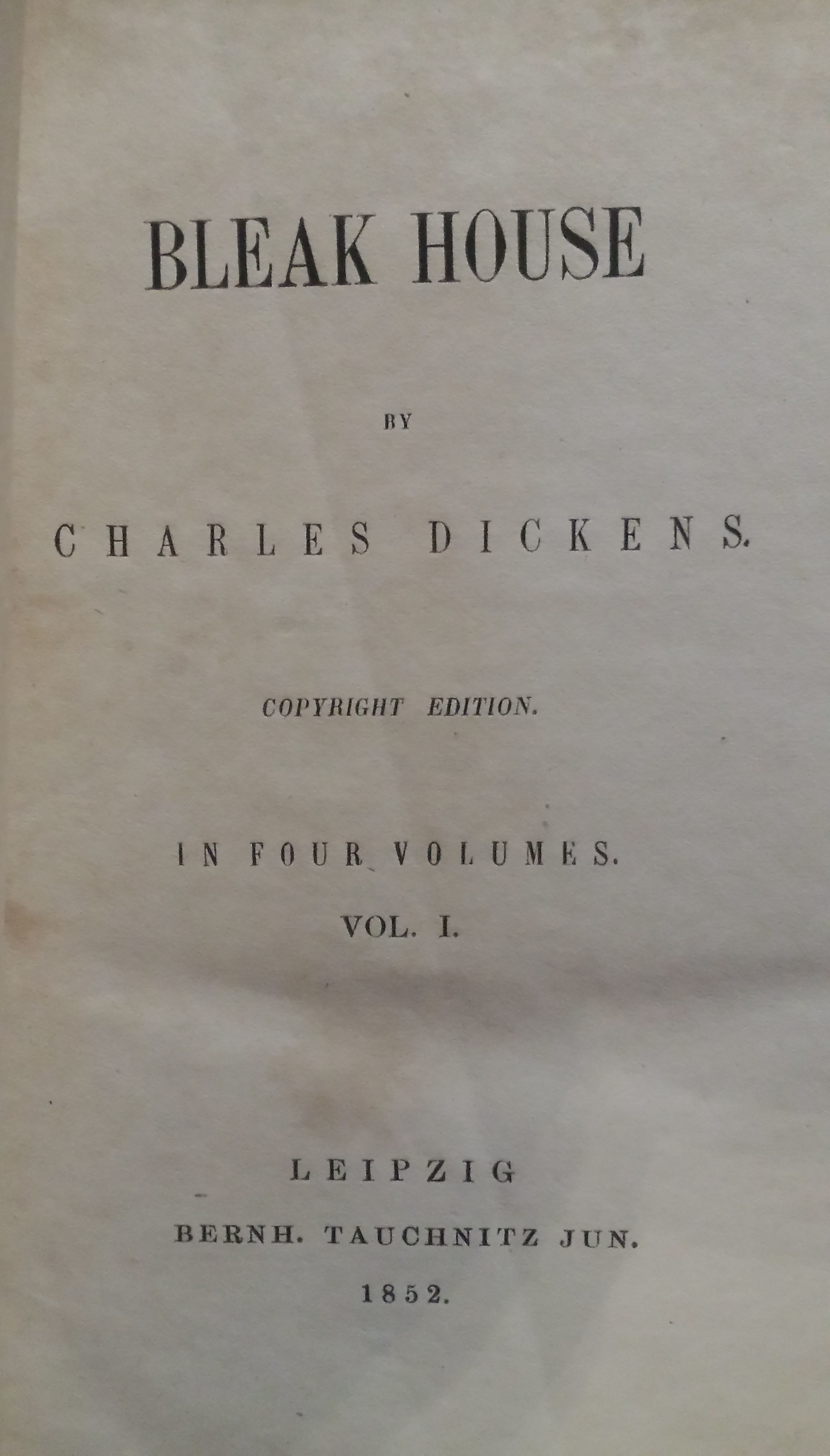 Bleak House in four volumes: volumes I, II by Charles Dickens | Goodreads