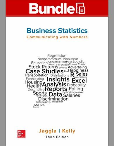 Business Statistics: Communicating with Numbers [with Connect Access ...