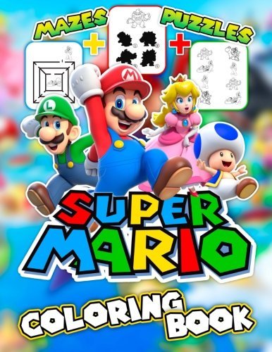 Super Mario Coloring Book: Amazing Activity Book for Kids with Mazes ...