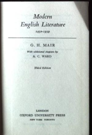 Modern English Literature by Mair, G.H. | Goodreads