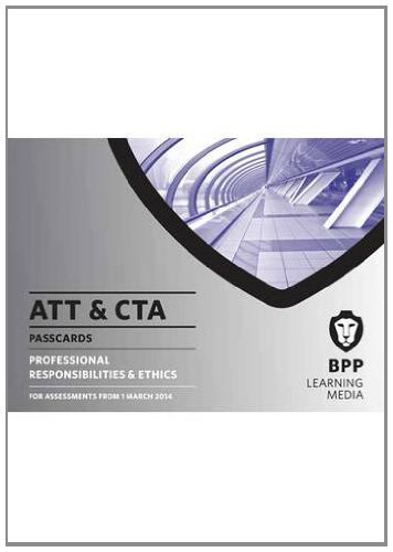 ATT & CTA Professional Responsibility and Ethics: Passcards by BPP Learning Media | Goodreads