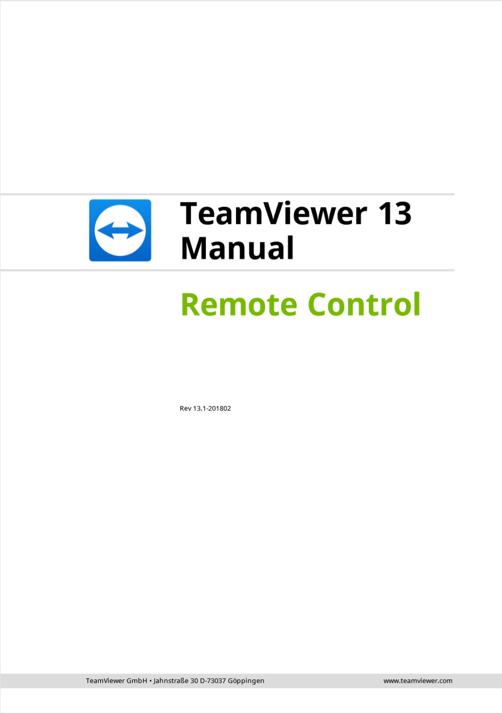 TeamViewer 13 Manual: Remote Control by TeamViewer GmbH | Goodreads