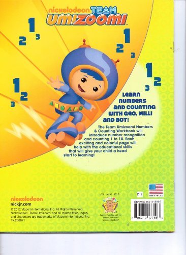 Team Umizoomi Numbers + Counting Workbook by Nickelodeon Publishing ...