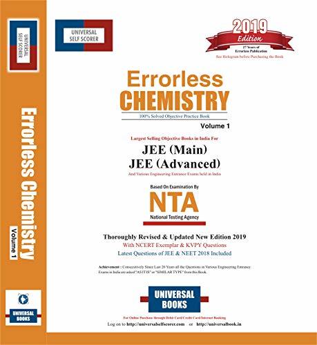 ERRORLESS CHEMISTRY IIT - JEE Main & Advance ( Vol I & II ) 2019 by ...
