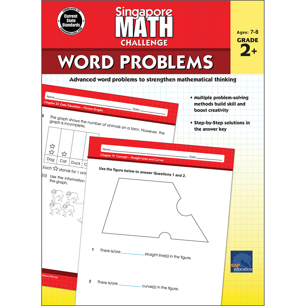 Singapore Math Challenge Word Problems 2nd Grade Workbook, Addition ...