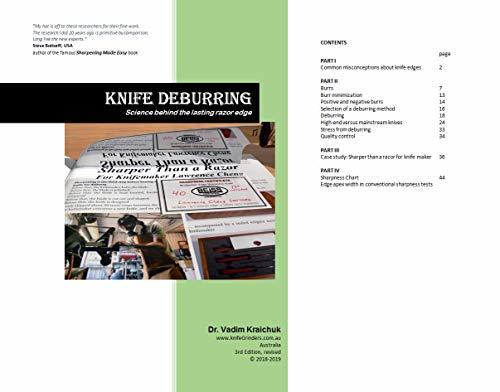 Knife Deburring 6th edition: Science behind the lasting razor edge by ...