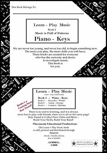 Learn + Play Music Book 1 : Piano - Keys: Music is full of patterns ...