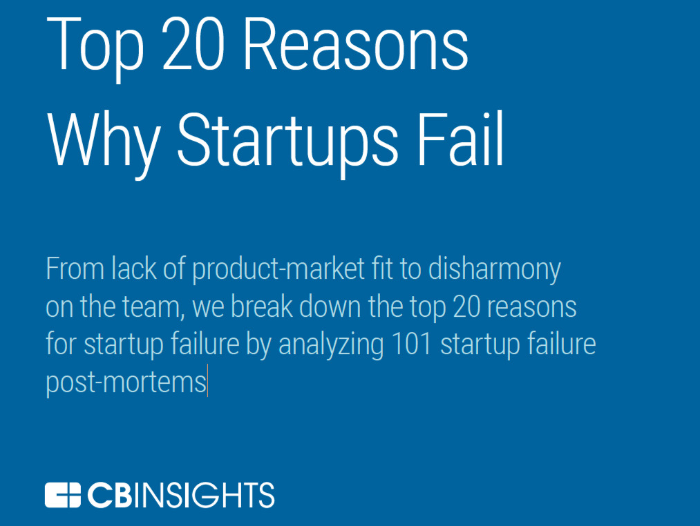 Top 20 Reasons Why Startups Fail by CB insights | Goodreads
