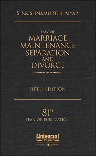 Law of Marriage, Maintenance, Separation and Divorce by S ...