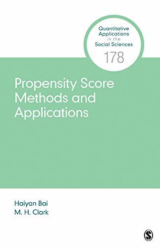 Propensity Score Methods and Applications by Haiyan Bai | Goodreads
