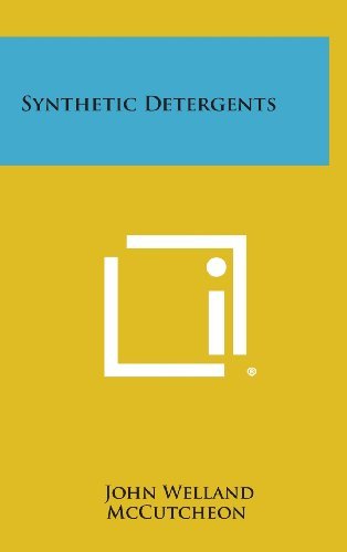 Synthetic Detergents by John Welland McCutcheon | Goodreads