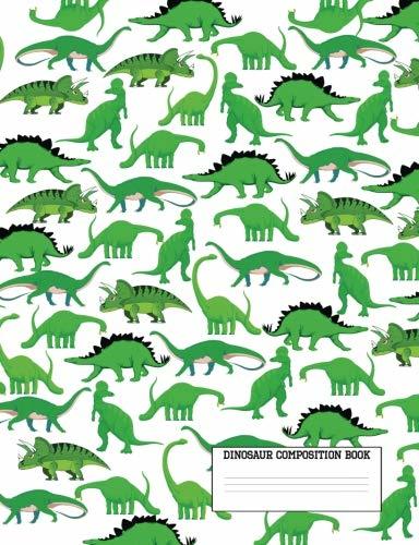 Dinosaur Composition Book: Wide Ruled Paper, 100 pages, School ...
