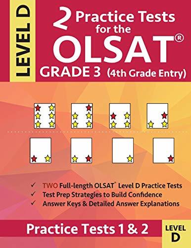 2 Practice Tests for the OLSAT Grade 3 (4th Grade Entry) Level D ...
