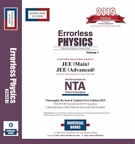 NEW ERRORLESS PHYSICS IIT JEE (Set of 2 Volumes), NTA 2019 by Universal ...